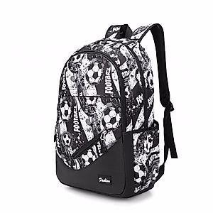 ETAISHOW Football-Print Backpack for Boys Elementary Middle School Soccer Backpack for Kids School Bag for Teens