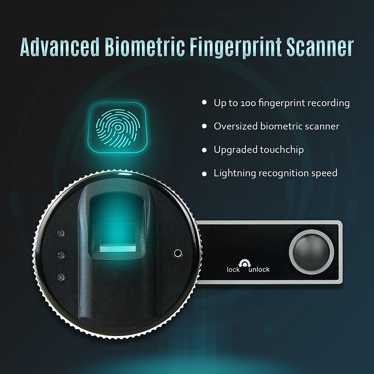 SEKAM Biometric Fingerprint Safe Box, Security Safe with Fingerprint Access, Personal Safe with Electronic Lock, Safe Box Waterproof Fireproof, Home Safe for Cash Jewelry Important Documents Guns