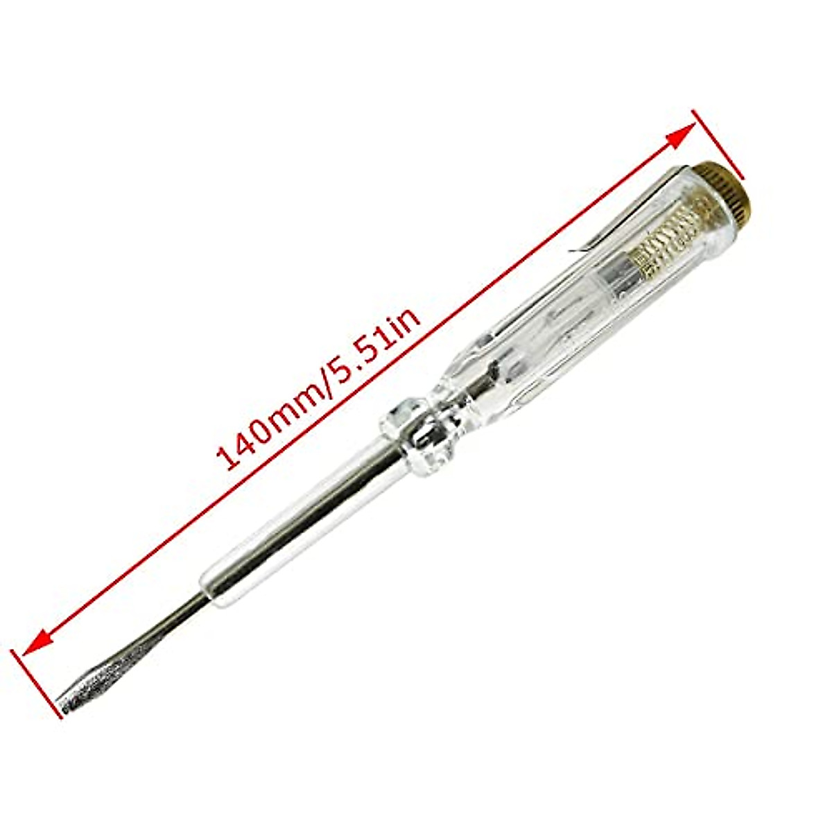MEETOOT 2pcs 100-500V Flathead Screwdriver Electric Pen Circuit Tester Pen 3MM