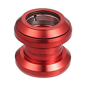 X AUTOHAUX 29.6mm Threadless Bicycle Headset Combo Bike Threadless External Headset Sealed Cartridge Bearings MTB Road Bike Headset Bicycle Headset Red