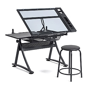 VejiA Drafting Tables American Children Adult Liftable Glass Drawing Table Art Work Table