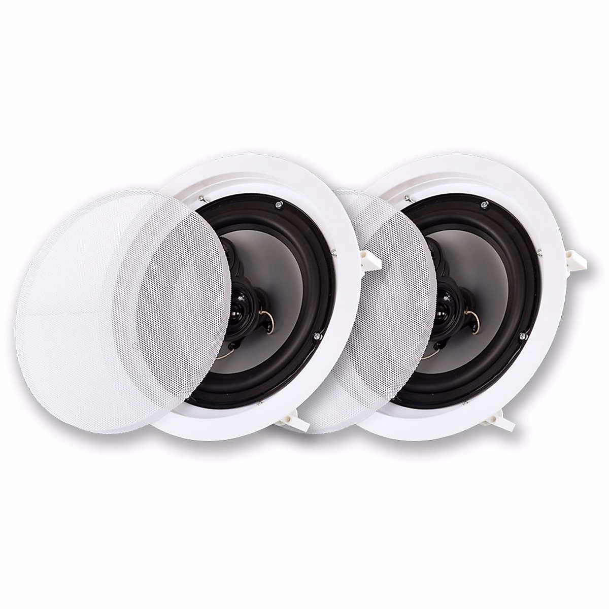 Acoustic Audio CSic83 in Ceiling 8" Speaker Pair 3 Way Home Theater Speakers