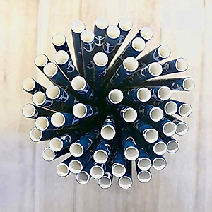 Bulk Anchor Nautical Theme Paper Straws - Navy Blue Red and White Party Supplies - 250 Pack Outside the Box Papers Brand