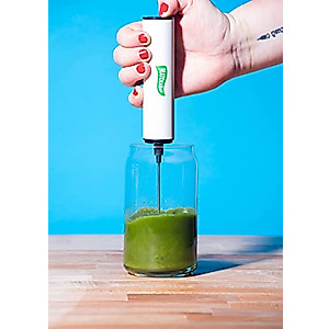 MATCHABAR Electric Matcha Whisk and Milk Frother | Handheld Matcha Green Tea Mixer and Blender | USB Rechargeable, Dual Speed, Stainless Steel | Powerful Whisk for Matcha Lattes, Coffee & Other Drinks