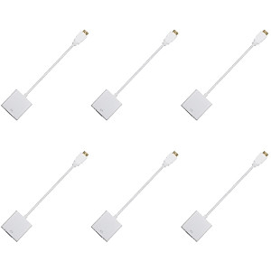 Milisten 6pcs vga cable Video Cable Adapter Video Output Adapter High- definition Cable Adapter Converter Adapter Cable High-definition Cable Adapter white abs conversion line 1080p
