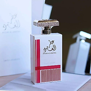 Attar Al Ghutra for Men 100mL | Eau De Parfum Oud for Men with Tuscan Leather/Suede, Sandalwood, Patchouli, Amber and Agarwood | by perfume artisan Swiss Arabian Oudh Perfume | Spray Cologne Fragrance
