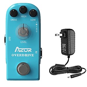 AZOR Overdrive Guitar Effect Pedal Classical Pedal with Power Adapter