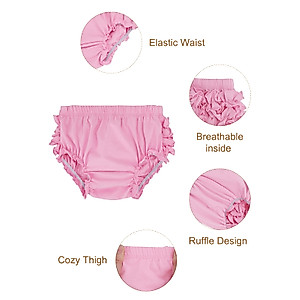Century Star Baby Bloomers Ruffle Diaper Cover for Toddler Girls Newborn Toddler Kids Panties Bloomers Girl's Cotton Shorts A White 12-24 Months