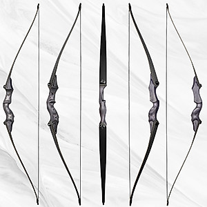 OBTOUTDOOR Archery Takedown Longbow 60inch 20lbs-60lbs Right Hand Traditional Wood Hunting Bows for Target Shooting Practice (40)