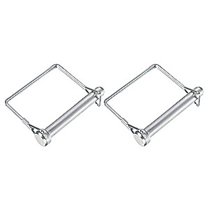 METALLIXITY Square Safety Coupler Pin 2pcs (3/8"x2.76"/ 10x70mm), Carbon Steel Shaft Locking Pin - for House Construction, Tractors, Trailers, Trucks, Mowers