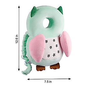 Mounting UP Baby Toddler Walker Head Protector Backpack Adjustable Wear Head Protection Safety Pad Backpack Baby Toddler & Walker Walking & Crawling Cute Owl MTY