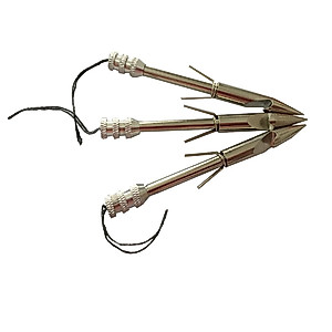 jiexi fashion 3.6" Stainless Steel Fishing Arrow Broadheads Slingshot Catapult Arrow Shaft Pack of 6