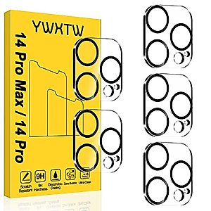 YWXTW [5 Pack] Designed for iPhone 14 Pro Max Camera Lens Protector, for iPhone 14 Pro Camera Lens Protector, Night Shooting Mode, Anti Scratch HD Clear 9H Hardness Tempered Glass