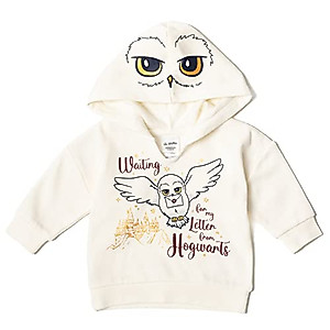 Harry Potter Hedwig Owl Hogwarts Baby Girls 3 Piece Outfit Set: Hoodie Pants Bodysuit White 3-6 Months