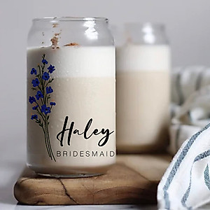 Grifil Zero Bridesmaid Gifts, Bridesmaid Proposal, Future Mrs, Customized Glass Tumbler, Frosted Glass Tumbler, Bamboo Lid Coffee Cup, Maid Of Honor Gift