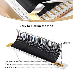 LASHVIEW Eyelash Extensions,Individual Lashes, Premium Single &Classic Lashes,0.15 Thickness C Curl 8-15mm Mixed Tray,Natural Semi Permanent Eyelashes,Soft Application-Friendly, Lashes