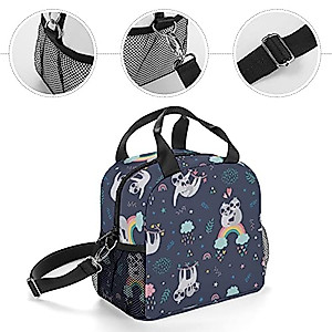 Cute Sloths Lunch Bag for Women Men, Portable Insulated Lunch Box, Lunch Tote Bag for Work Outdoor