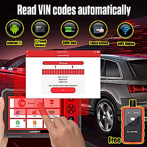 2024 LAUNCH CRP909e Full System OBD2 Scanner, OE-Level Diagnostic Tool, 28+ Reset Scanner, Injector Coding, ABS Bleeding, Auto Vin 2 Yrs Free Update