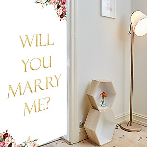 Will You Marry Me Door Banner Decorations, Bridal Shower Party Door Cover Sign Decorations Supplies, Wedding Engagement Party Photo Booth Props Backdrop Poster Background