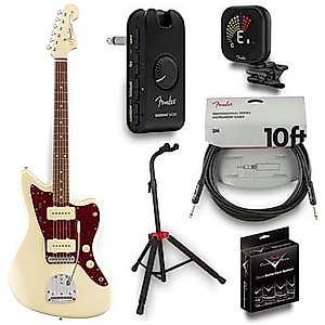 Fender Vintera 60s Jazzmaster Electric Guitar, with 2-Year Warranty, Olympic White, Pau Ferro Fingerboard