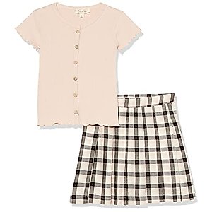 Jessica Simpson Girls' Two Piece Short Sleeve Skirt Set