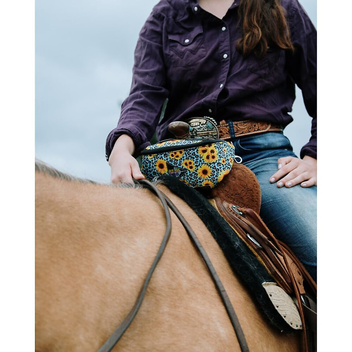 Beat Bag Schulz Equine Pommel Bag with Bluetooth Speakers - Cactus Blossom