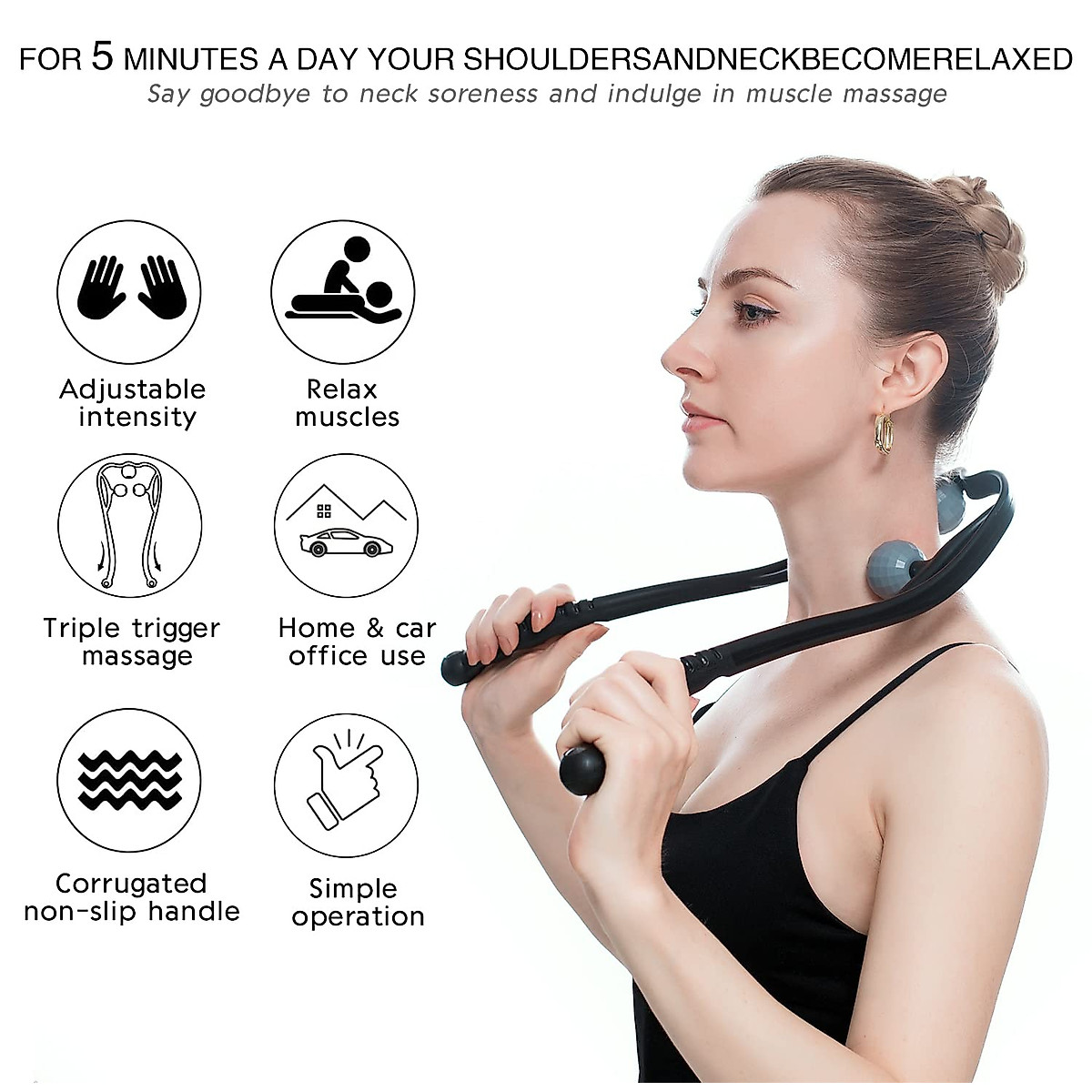 Lyanxinlei Best Self Massager for Your Neck with Multiple Trigger Points for Pain Relief