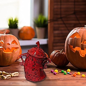 YYPLIAN Canister With Attitude, Large Ceramics Jar with Lid, Cute Creative Food Storage Jar with Airtight for Coffee, Tea, Sugar, and Spices (Red)