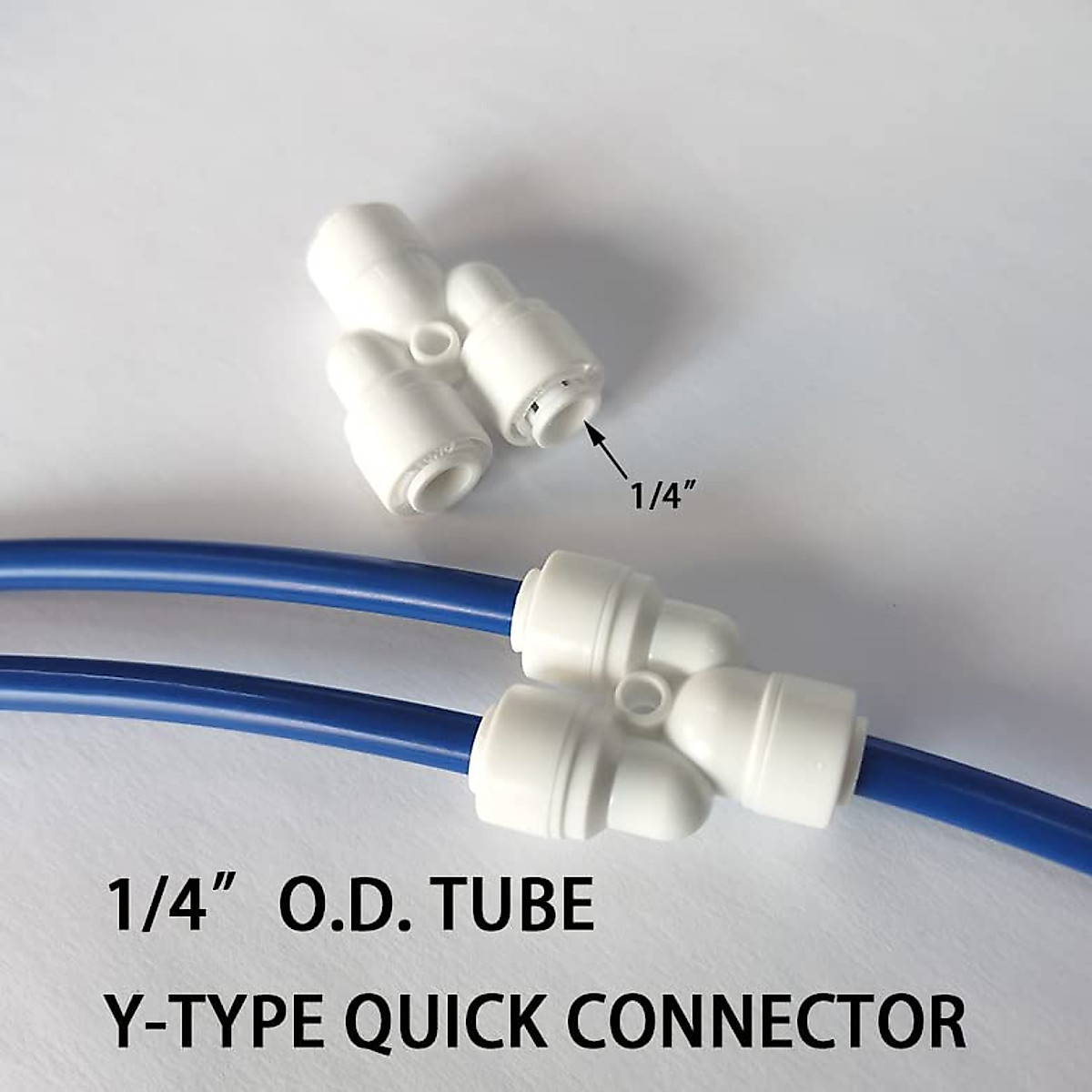 Malida 1/4 inch O.D. Length 32.8ft(10 meters) RO Water Tubing, Hose Pipe for RO Water purifiers System,+ 1/4 O.D quick connector 10pcs