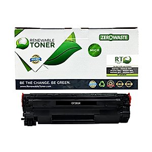 Renewable Toner Compatible MICR Toner Cartridge High Yield Replacement for HP 83X CF283X for M125 M127 M201DW M225