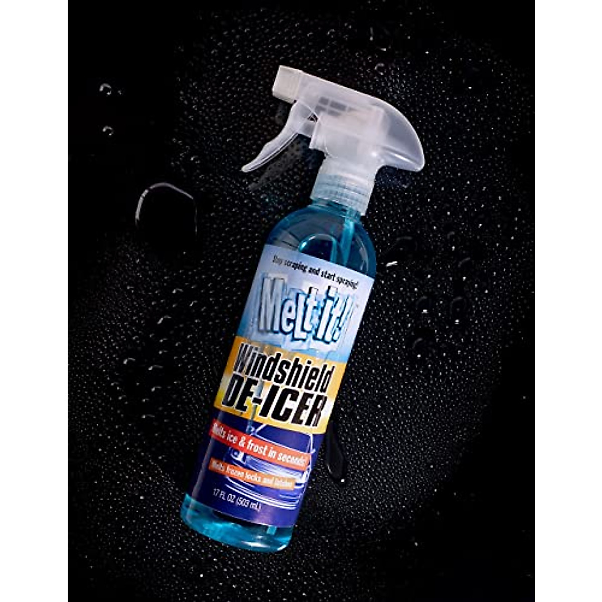 Melt it! E·Z·R Windshield De-Icer. Instantly Melts Ice & Winter Frost for Car Windshields, Windows, Mirrors, Key Locks, & Latches, Snow Melting Defrost Liquid for Car Window Cleaner, 17 Fl Oz Spray