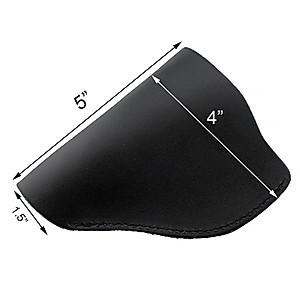 CyberDyer Ultimate IWB Holster Leather Right Hand Pistol Holster for Belts Fits Most Part J Frame 38 Special Revolver Ruger LCR Smith and Wesson Bodyguard Taurus (Black)