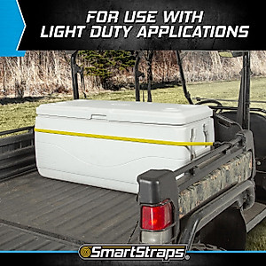 SMARTSTRAPS - 215 SmartStraps Bungee Cords (10pc Value Pack) – Secure Luggage, Coolers and Other Light Loads for Transport – Flat Strap Bungee Cords Distribute Load to Reduce Slipping