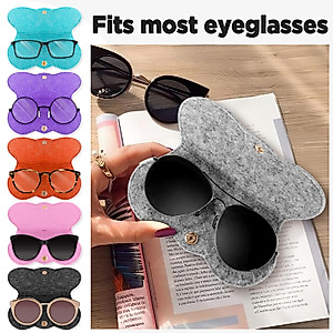FOREGOER 2pcs Soft Felt Sunglasses Bag, Soft Eyeglass Cases Holder Portable Outdoor Travel Glasses Case Slim Sunglasses Case