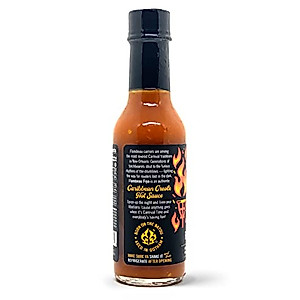 Bayou Gotham Hot Sauce - FLAMBEAU FIYA Caribbean Creole - Scotch Bonnet, Guava, Ginger, Caribbean Spices Condiment - All Natural, Vegan, Gluten Free, Low Sodium, Small Batch, Award Winning Craft Hot Sauce - 5oz