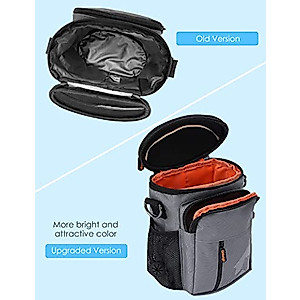 Gobeigo Dog Training Treat Pouch, Pet Treat Bag Holder with Zipper Split Top, Built-in Poop Bag Dispenser, Dog Fanny Pack for Puppy Training, Dog Walking, Hiking, Outdoor Travel (Gray & Orange)