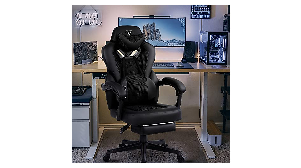 Vigosit Gaming Chair with Footrest - Big & Tall Ergonomic Gaming Seat