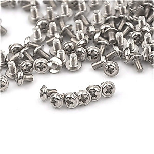 100Pcs PC Case Hard Drive Precision PSU 6/32" Hex Screws for Computer Floppy DVD ROM Motherboard M3 Screw M3X5 5mm SCRW-041396