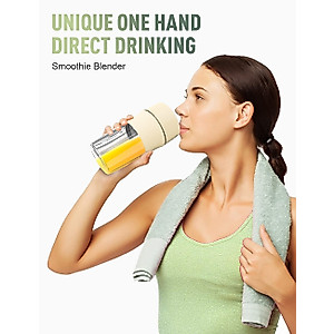 Mini Blender, Portable Personal Blender Milk Shakes and Smoothies Juicer, CIYOYO 10 oz Fruit Juice Travel Blender Rechargeable USB One-handed Drinking Home Office Sports Outdoors, BPA-free