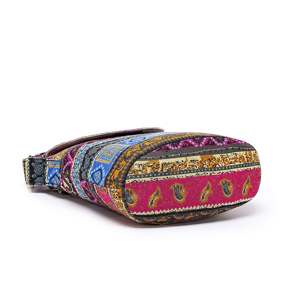 OPQRSTU Women's Retro Small Size Canvas Shoulder Bag Hippie Crossbody Handbag Casual Tote (Rose red)