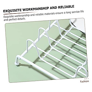 Cabilock 2pcs Dish Rack Pan Holder Desktop Stand Sink Dish Rack Dish Strainer Dishes Organizer Rack Plate Storage Rack Dish Holder Dish Stand Iron Draining Plate Stand Tableware Countertop