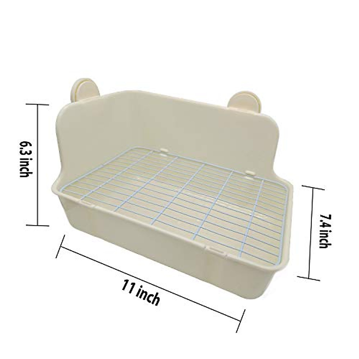 Rabbit Litter Box, Corner Litter Bedding Box, Pet Toilet for Small Animals, Rabbit, Guinea Pig, Chinchilla, Ferret, Galesaur, 11.02 Inches (Pink)