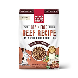 The Honest Kitchen Whole Food Clusters Small Breed Grain Free Beef Dry Dog Food, 10 lb Bag