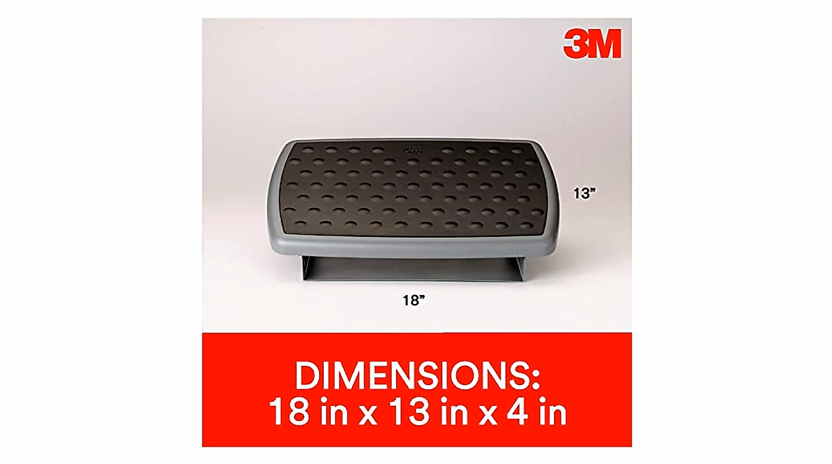 3M Adjustable Foot Rest | Ergonomic Under-Desk Support for Comfort