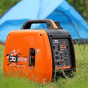 ETQ Tough Quality 2000/3600Watt Portable Generator - Extremely Quiet - CARB Compliant (2000W inverter)