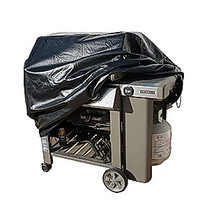 Formosa Covers | BBQ Outdoor Gas Grill Cover - Heavy Duty Waterproof Strong Protection for Weber, Brinkmann, Char Broil, Holland, Jenn Air Outside Storage - 36" L x 26" D x 46" H Black Vinyl