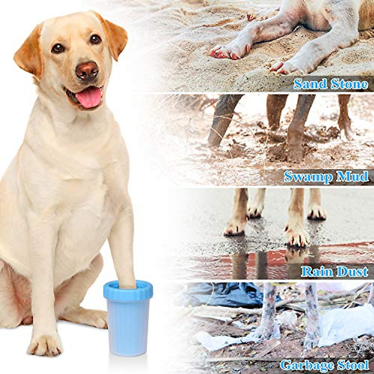 Dog Paw Cleaner, Dog Paw Washer Cup, 2 In 1 Portable Silicone Pet Cleaning Brush Feet Cleaner For Dogs Grooming With Muddy Paw,Dog Foot Cleaner For Large Dog, Dog Owner Gifts, Pet Gifts For Dogs Owners