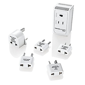 Conair Voltage Converter and Universal Travel Adapter, European Travel Plug Adapter, Univerasal Adapter Plug Converter for Travel, 6 Piece Set