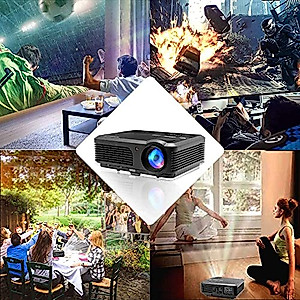 Full HD 1080P Android Projector with WiFi and Bluetooth, Wireless Projectors Sync Screen for iPhone iPad, Big Screen Display Video Proyector Outdoor Movie Night Backyard, 4D Keystone & Zoom, HDMI