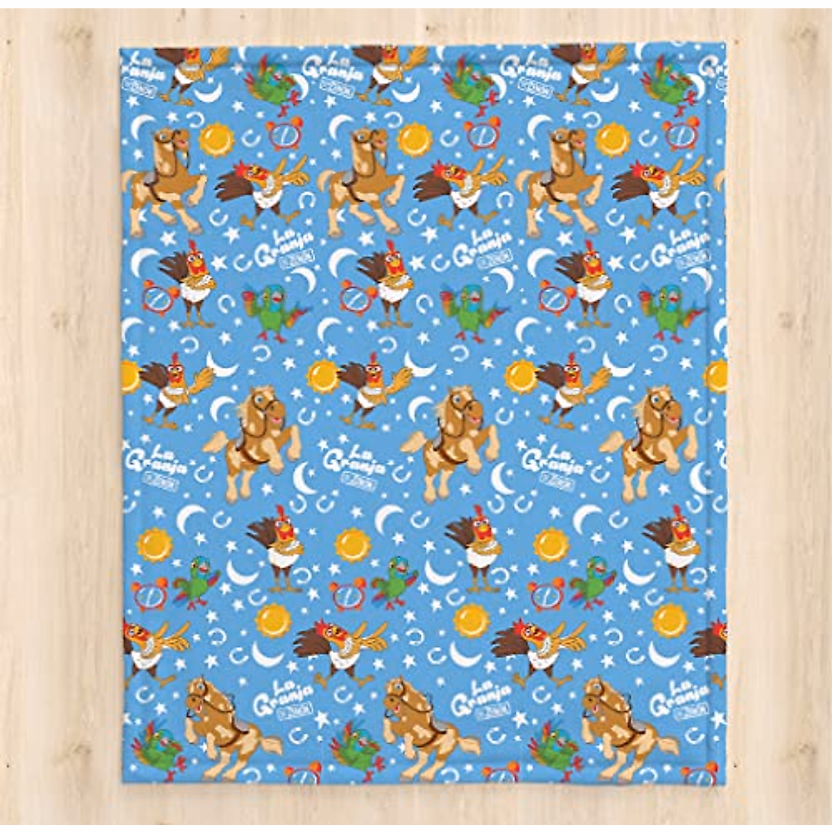 LA GRANJA DE ZENÓN Flannel Blanket 1 Square El Reino Infantil | Super Soft Plush Throw Blanket | Kids Bedroom Decor